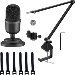 Kreo Rec Podcast Mic for Youtube Accessories, Mic Stand, Studio Mic ...