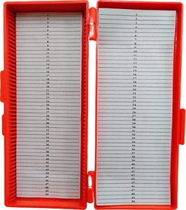 Precise Slide box for 50 slides Microscope Slide Box Price in India ...
