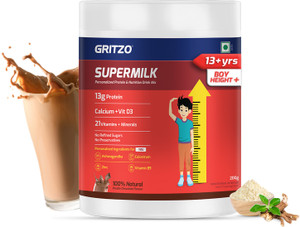 Gritzo SuperMilk Height+ (13+y Boys), 13g Protein, Double Chocolate ...