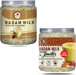 Brew Lab Combo Of Badam Milk Powder + Low Sugar Badam Milk Powder 250g ...