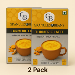 Granules and Beans Turmeric Latte Instant Premix (Pack of 2) | Haldi ...