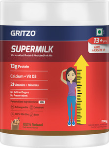 Gritzo SuperMilk Height+ (13+y Girls), 13g Protein (Cafe Mocha) Price ...