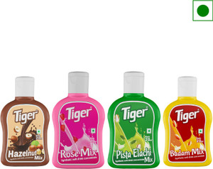 TIGER Milkshake Combo Hazelnut Mix, Rose Mix, Pista Mix, Badam Mix ...