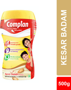 COMPLAN Nutrition Drink Powder for Children, Kesar Badam Flavour, Jar ...