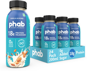 Phab Protein Milkshakes with 18g Protein, Vitamin B12, No Added sugar ...