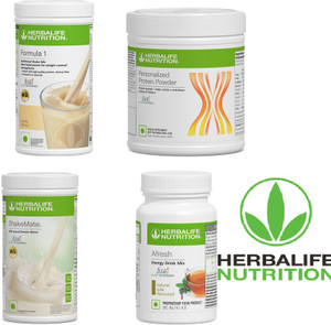 HERBALIFE Vanilla Shake 500g + Shakemate + Protein 200g + Natural Tulsi ...