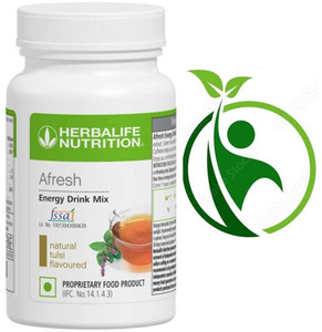 HERBALIFE Afresh Energy Drink Mix - Natural Tulsi - 50 gms Vanilla Tea ...