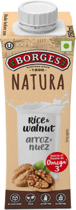 BORGES Rice & Walnut Drink, 100% Plant Based Milk Alternative, No Added ...