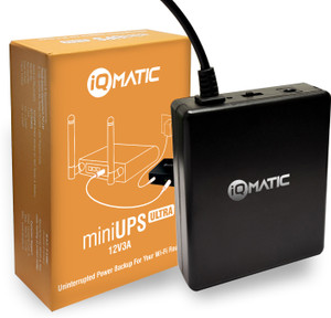 iQmatic Mini UPS Ultra 12V (0.5A-3A)WiFi Router Ups I Broadband Modem ...