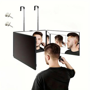 Kinzilla Folding Cosmetic Shaving Mirror, 360 Degree Mirror, 3-Way ...