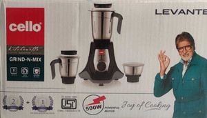 cello GRIND-N-MIX 500 W Juicer Mixer Grinder Price in India - Buy cello ...