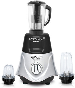 Rotomix 600-watts Rocket Mixer Grinder with 2 Bullets Jars and Juicer ...