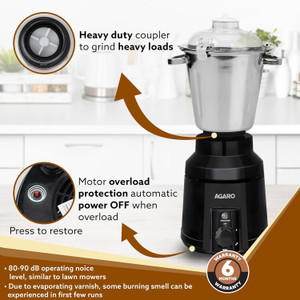 AGARO 1 1400 W Mixer Grinder Price in India - Buy AGARO 1 1400 W Mixer ...