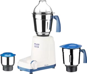 Preethi Eco Chef Neo - MG 199 Watt 500 Mixer Grinder (3 Jars, White/SKY ...