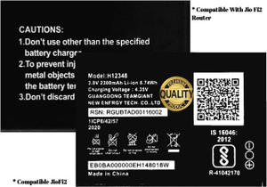 NetTorn Mobile Battery For Jio H12348 Reliance Jio Fi2 WiFi Router M2 ...