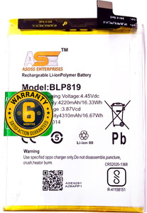 ASOSS ENTERPRISES Mobile Battery For OPPO F19 Pro plus 100% Original ...