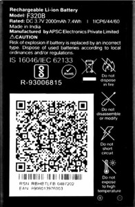 FAmart Mobile Battery For LYF JIO KEYPAD MOBILE BATTERY FOR F320B/3.7V ...