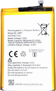 Full Mah Mobile Battery For Tecno Pouvoir 4 Pro BL-58BT 6000mAh Price ...