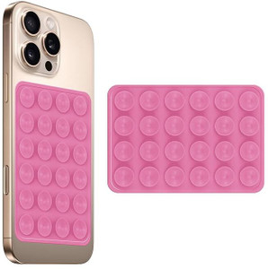 gripngo Phone Suction Sticker, Silicone Pink Suction Phone Case Mobile ...