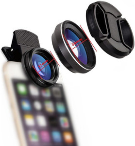 Infinizy 2 in 1 (Wide+Macro) Clip on Mobile Camera Lens Kit for All ...