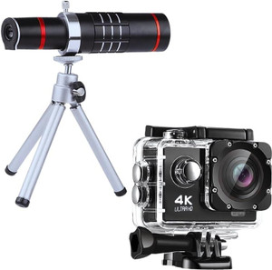 Lipzie Combo C621 18x Optical Zoom Lens & 16MP 4K Action Camera. Mobile ...