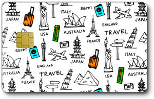 VAMP World Abstract Full square Debit and credit card skin sticker ...