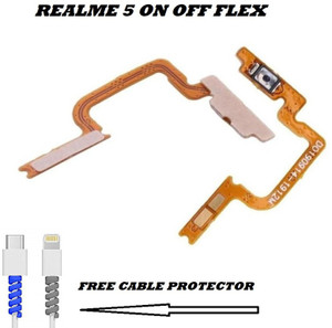 WowMax Power & On-off Button/patta/key/ Flex Cable for REALME 5 REALME ...
