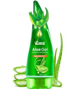 Vcare Aloe Vera Gel for Face & Skin, Acne Scars Wrinkles, Hair Care ...