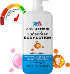 SPA Professionals 0.5% Retinol Body Lotion -SPF 15- Moisturizing, Skin ...
