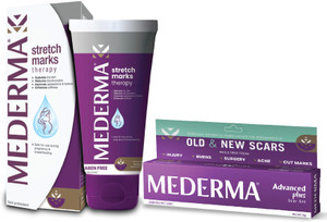 MEDERMA Stretch Mark Removal Therapy 50g & Advance Plus Scar Removal ...