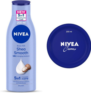 NIVEA Shea Smooth Body Lotion - 200ml & Cream -200ml (Pack of 2) Price ...