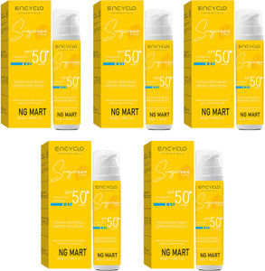NG MART ENCYCLO SUNSCREEN LOTION SPF-50+ FOR SUN PROTECTION PACK OF - 5 ...