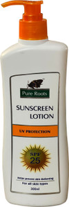 Pure Roots Sunscreen Lotion UV Protection SPF25 For All Skin Types ...