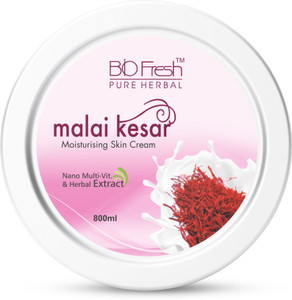 Biofresh Pure Herbal Malai Kesar Body Cream /Saffron Cream/Non-Greasy ...