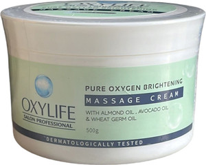 Oxy Life Pure Oxygen Brightening Massage Cream 500gm with Almond Oil ...