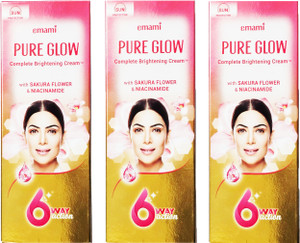 EMAMI Pure Glow Complete Brightening Cream 6 way Action Pack of 3 50g ...