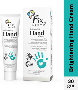 Fixderma Brightening Hand Cream with SPF 50 Hand Moisturizer for Dry ...