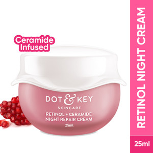 Dot & Key Retinol+Ceramide Night Repair Cream,with Hyaluronic Smooths ...