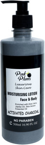 PINK PLUMS 500ml Body Lotion Activated Charcoal Body Moisturising ...