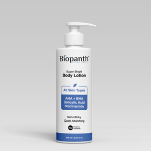BIOPANTH AHA+BHA Super Bright Body Lotion - Enriched with 4 Natural ...