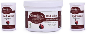 Glamberg Red Wine Bleach Cream With Activator Powder 300 gm - Price in ...