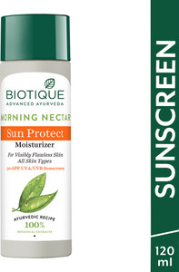 BIOTIQUE Sunscreen - SPF 30 PA+ Morning Nectar Sun Protect Moisturizer ...