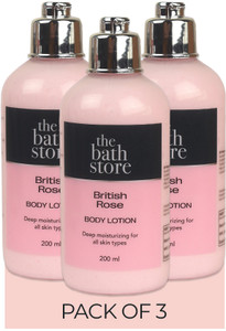 The Bath Store British Rose Body Lotion - 200ml (Pack of 3) - Price in ...