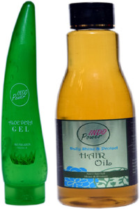 INDO POWER Da157- ALOE VERA GEL 150ml. + DAILY SHINE & PROTECT HAIR OIL ...