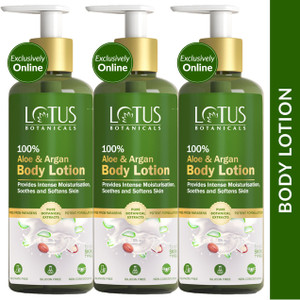 Lotus Botanicals 100% Aloe & Argan Body Lotion ( Pack of 3 ) ( 280ml ...