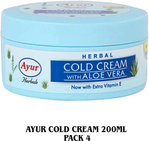 AYUR HERBALS COLD CREAM WITH ALOVERA 200ML PACK OF 4 - Price in India ...