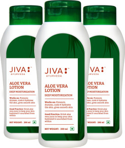 JIVA Aloe Vera Lotion - 200 ml - Pack of 3 - Price in India, Buy JIVA ...