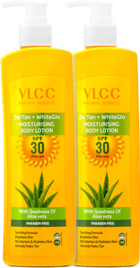 VLCC DeTan + White Glow Moisturising Body Lotion SPF 30 PA+++ (Pack of ...