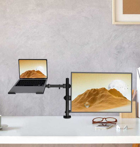 TONY STARK 2-in-1 Height Adjustable LCD Monitor stand with Laptop stand ...