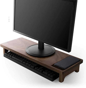carpentray Wooden Monitor Stand with Storage Organizer for Desk, Tables ...